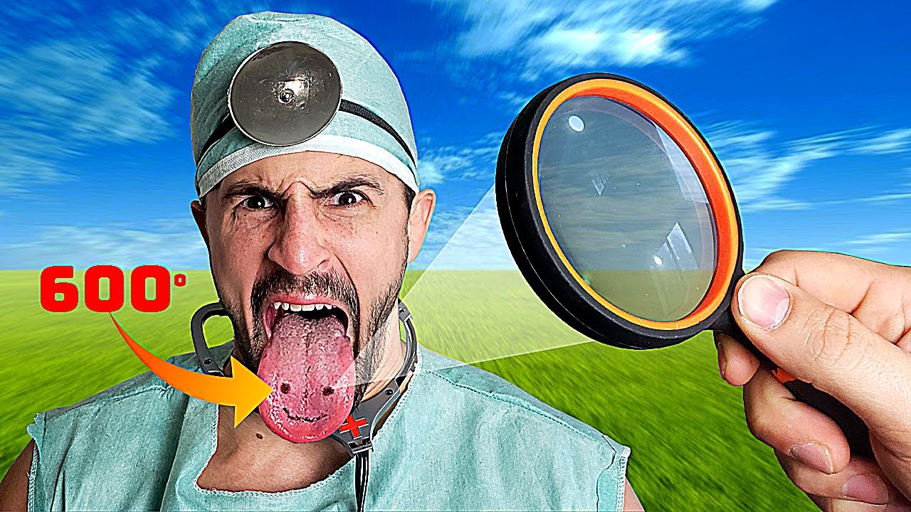 Burning a Smiley Face into my Tongue with a MAGNIFYING GLASS ...