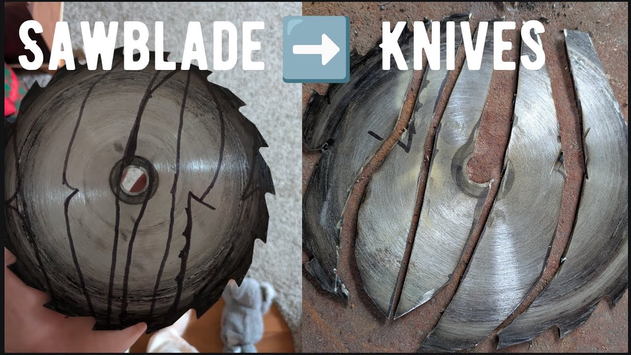 Knives Made from a Saw Blade (Part 1) Cut-Out, Shaping - YouTube