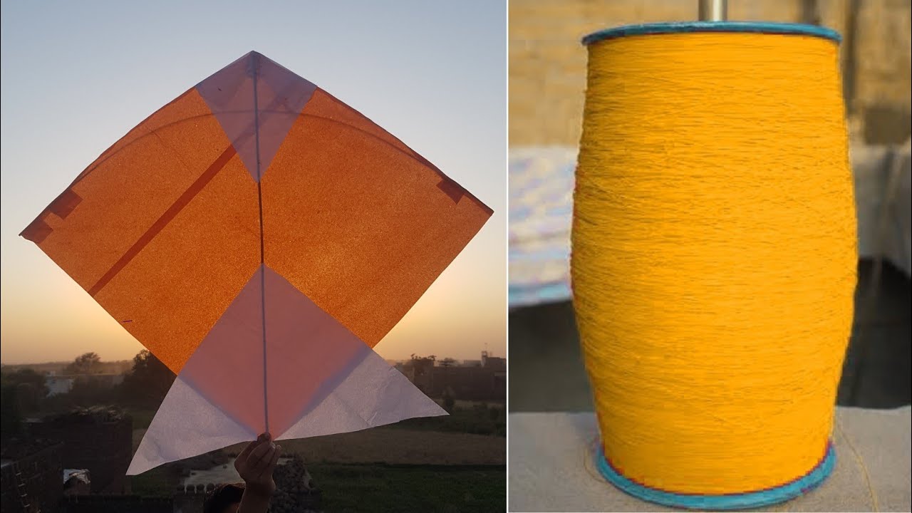 How to Make kite With Kite paper At home And Flying Test - YouTube