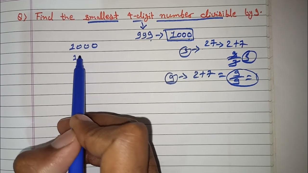Find The Smallest 4 digit Number Divisible By 9 YouTube find-the-smallest-4-digit-number-divisible-by-9-youtube