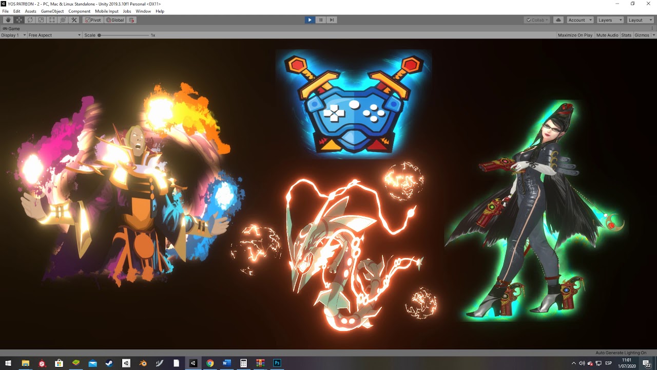 UNITY 2D NOISE BLOOM SHADER - YouTube