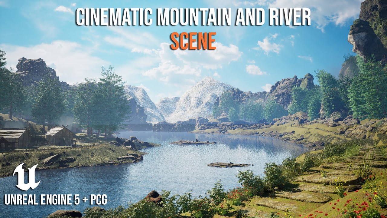 Cinematic Mountain And River Scene in Unreal Engine 5 + PCG #tutorial # ...
