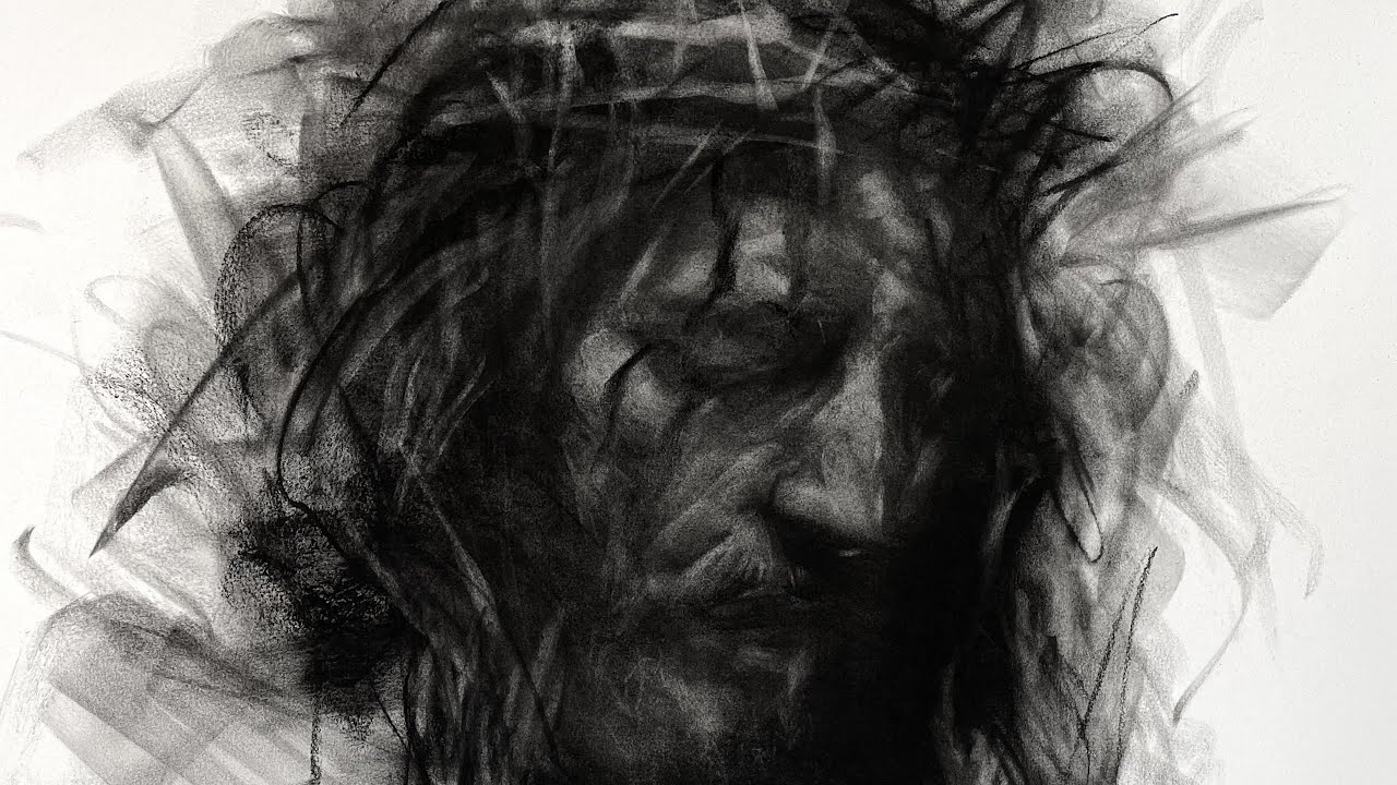Drawing Christ in Charcoal | Full Process Start to Finish - YouTube