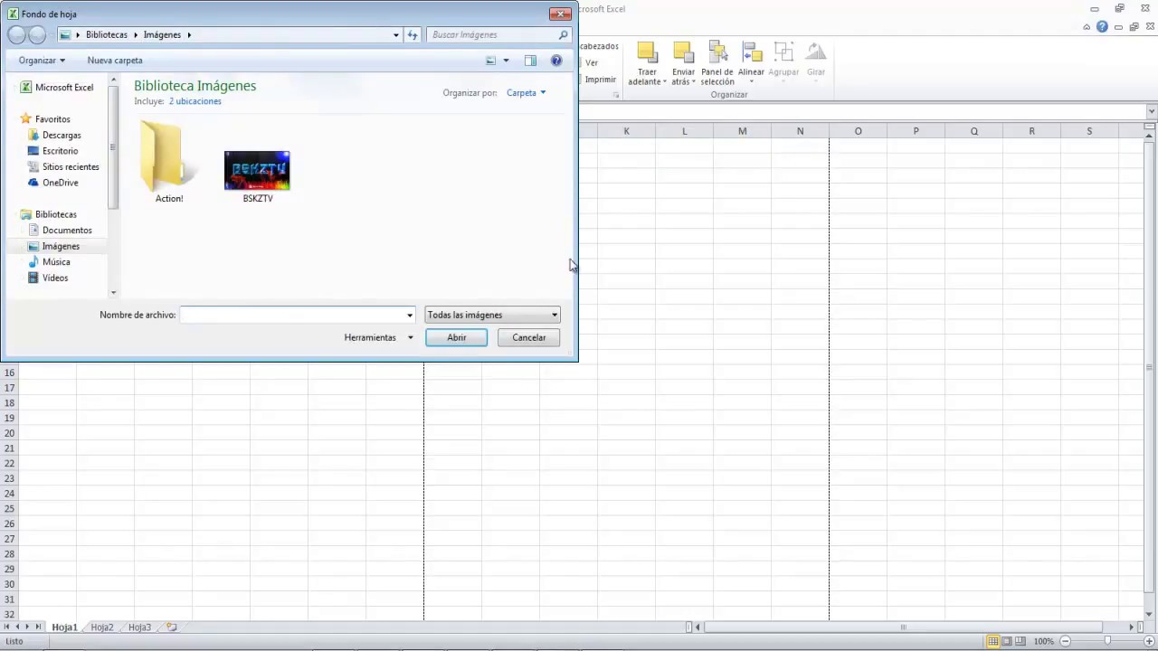COMO COLOCAR UN FONDO EN EXCEL - YouTube