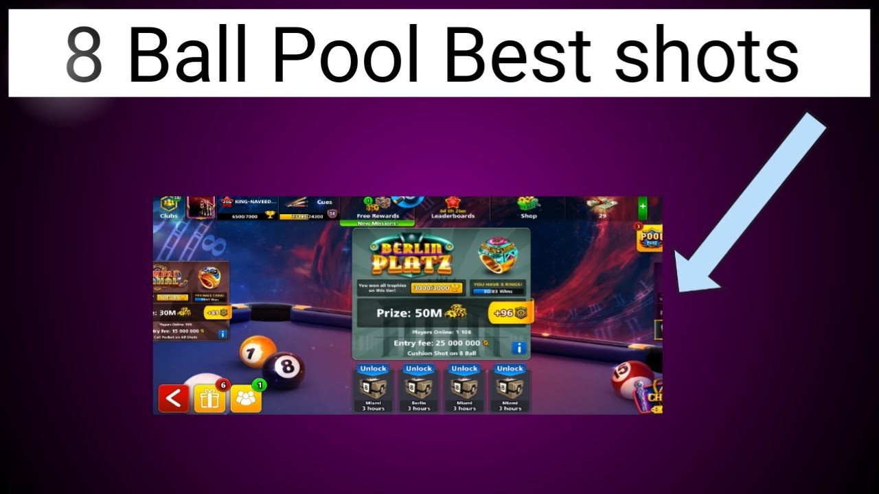 8 Ball pool pe shots kese marni han/ how shots played in 8 Ball pool - YouTube