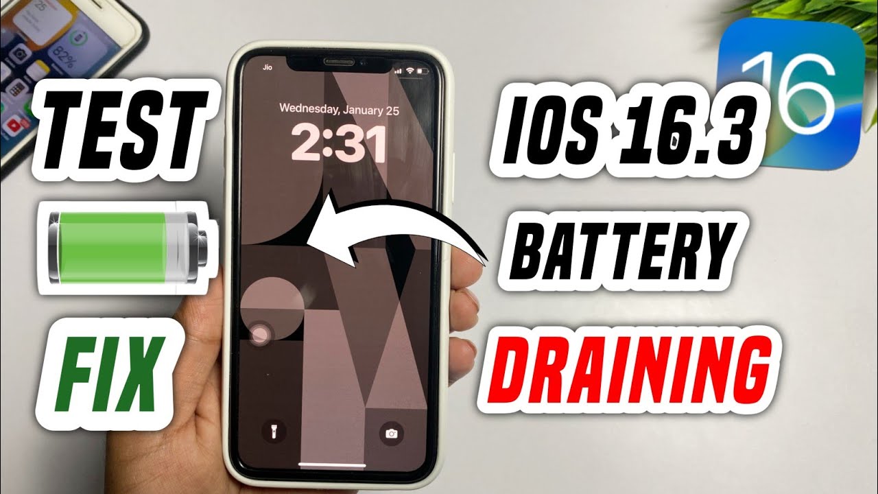 iOS 16.3 Battery Test | iOS 16.3 Battery Drain | iOS 16.3 Battery Drain ...