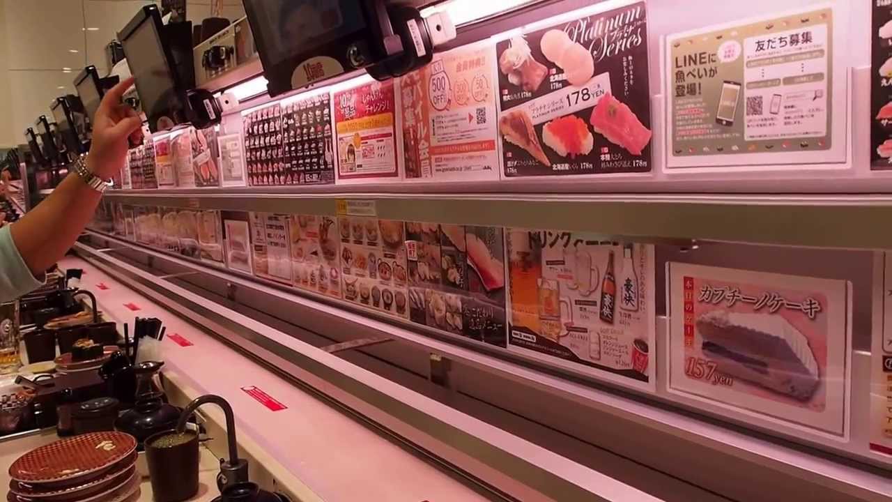 Automated High-tech sushi restaurant in Tokyo! - YouTube