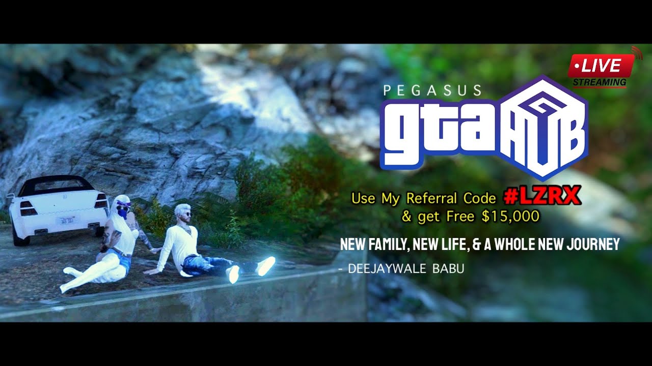 Join and Use my referral code #LZRX for free money | @GTAHUB - PEGASUS RP in Hindi | LIVE STREAM ...