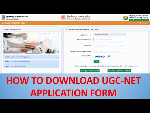 How to download UGC-NET Application Form #UGCNET #Application #Form ...