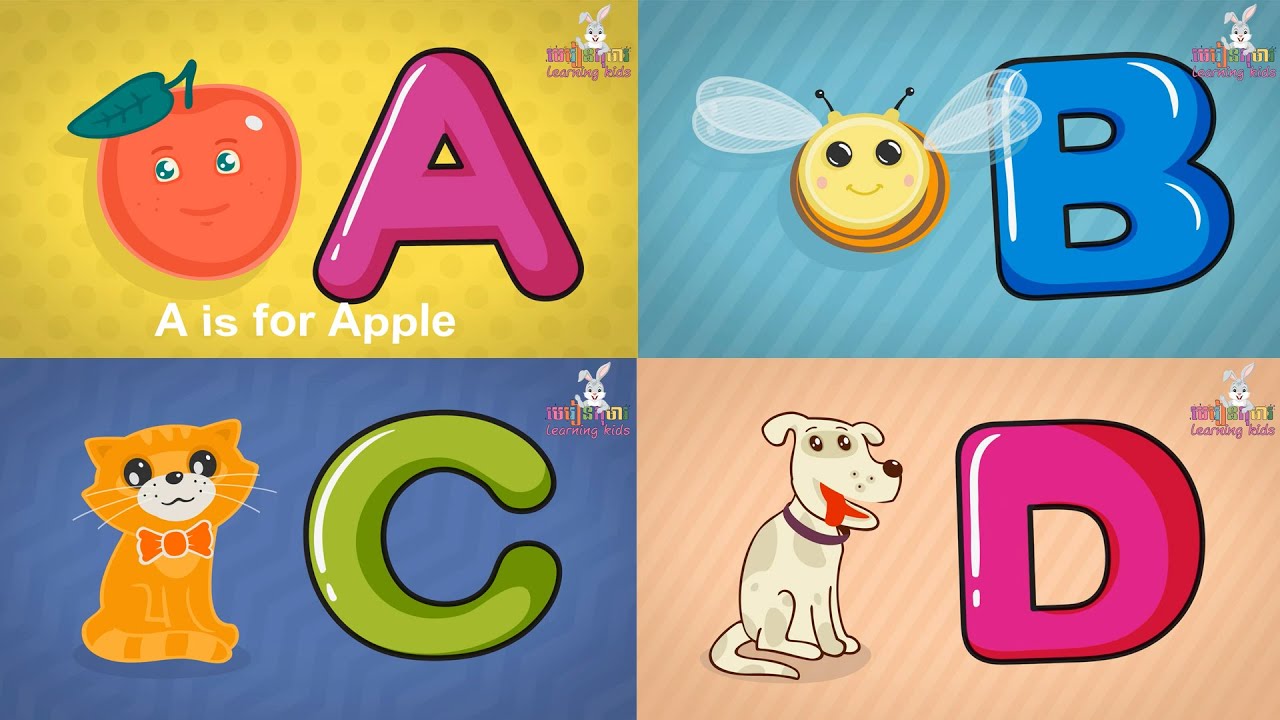 learning ABC letters and basic English vocabulary | Learning for kids ...