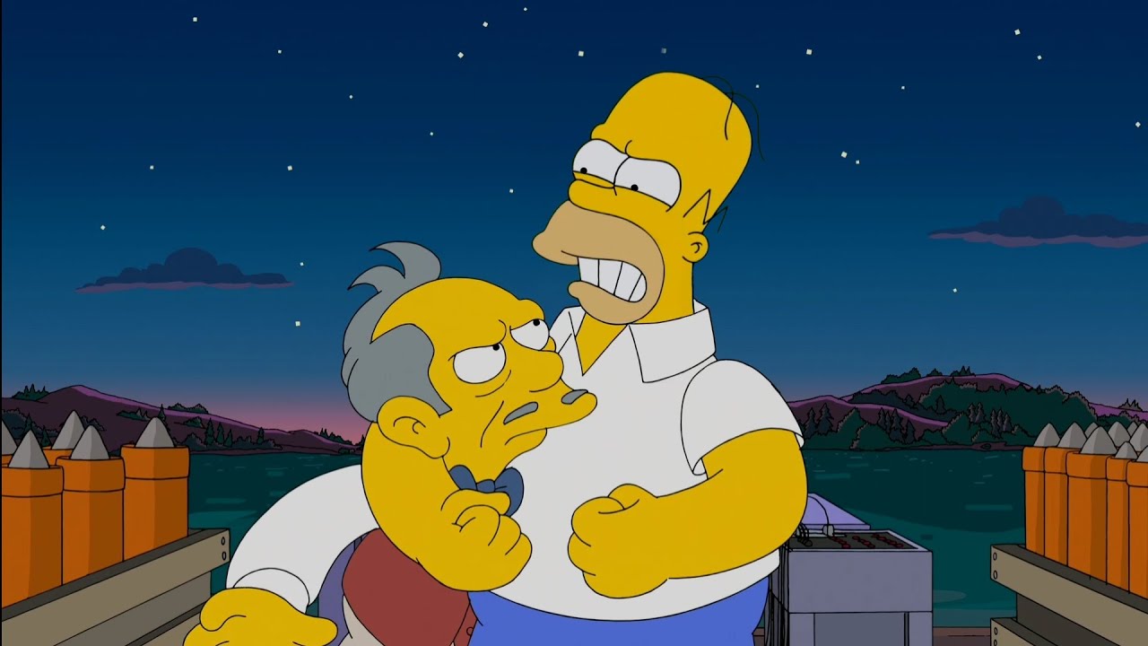 Homero pelea con pirotécnico [HD] - YouTube