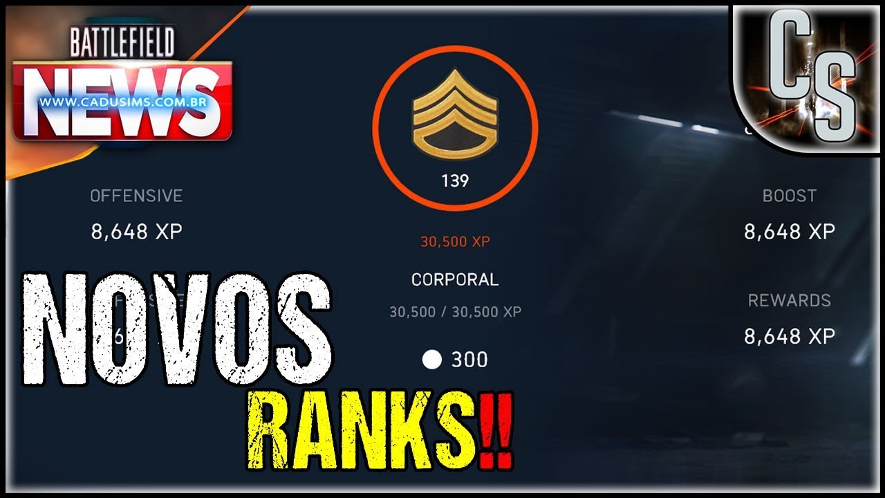 NOVOS RANKS ! ATÉ O RANK 500 ! {Notícias Battlefield} - YouTube