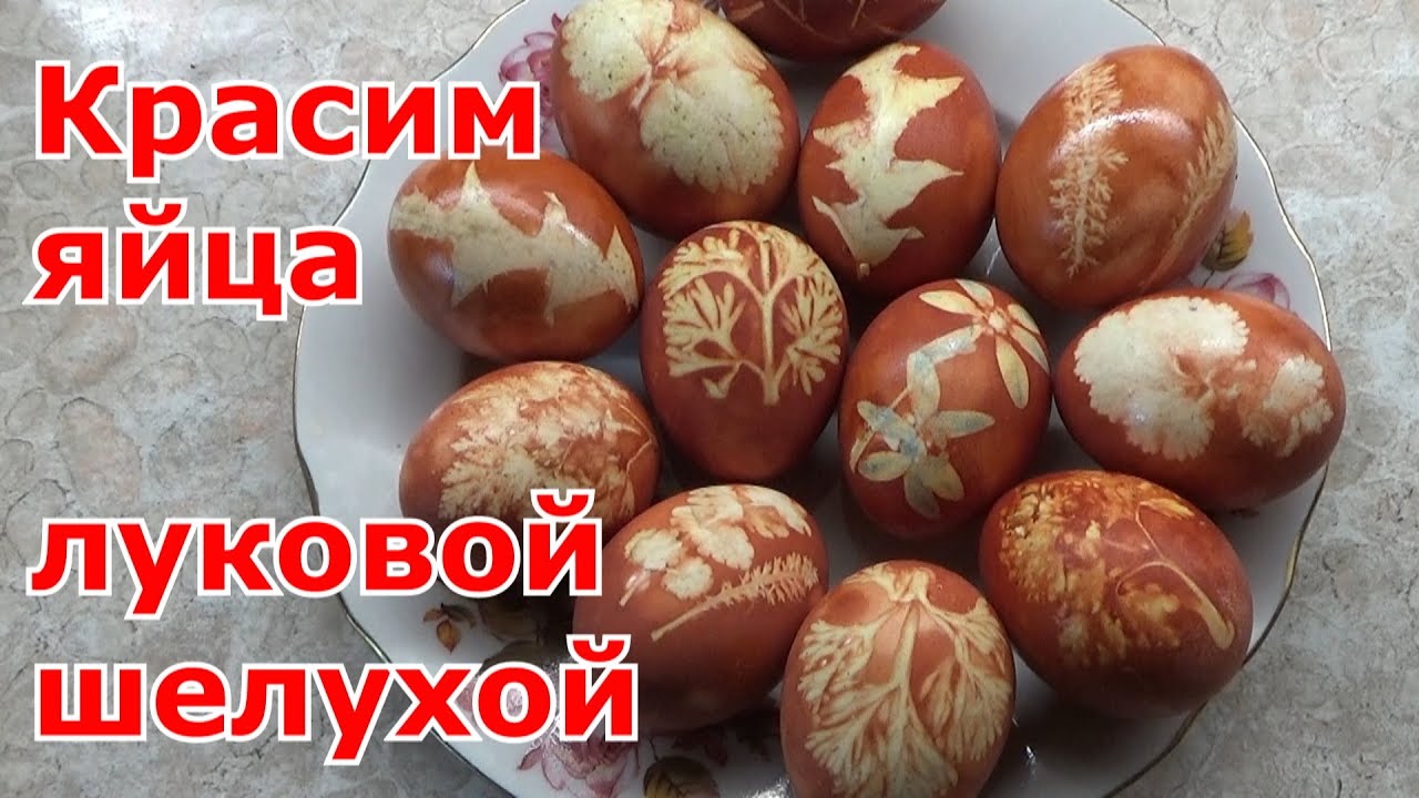 Как покрасить яйца на Пасху в луковой шелухе без химических красителей