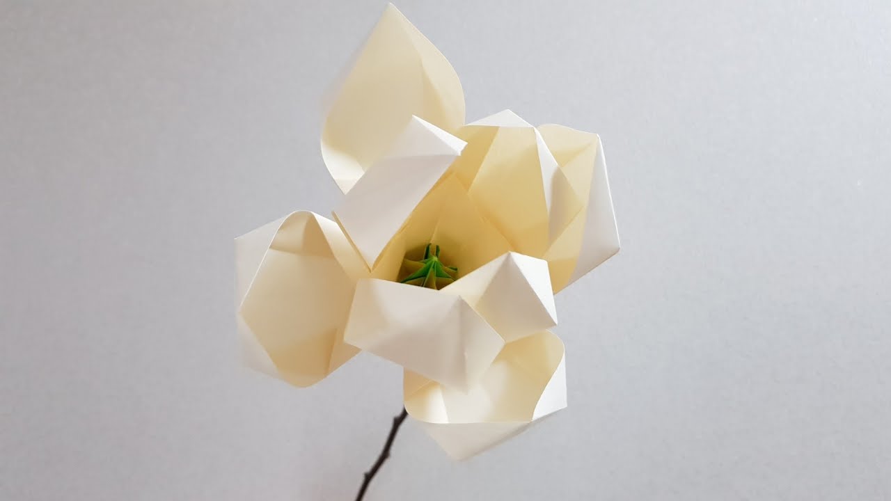 목련접기 - Paper kobus magnolia - 꽃접기(flower) - paper folding - 종이접기 折纸 ...