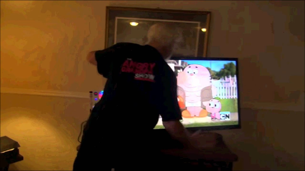 "ANGRY GRANDPA SMASHES HDTV!" Remix - YouTube