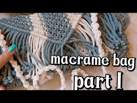 macrame bag tutorial part #1 macrame clutch - YouTube