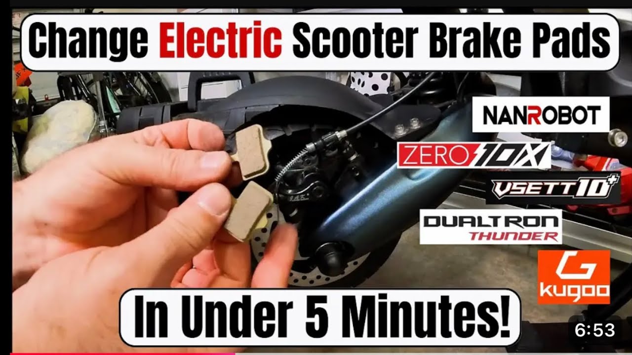 How to change your electric scooter rear brake at home for free. THE ...