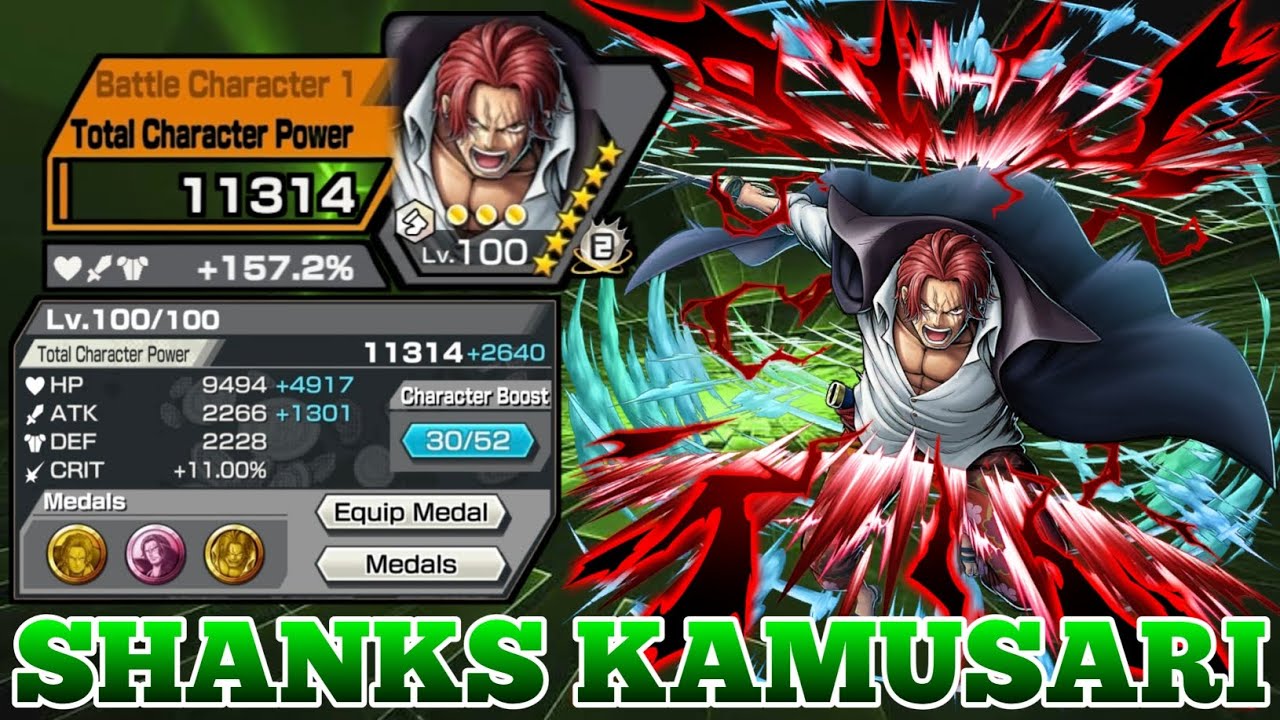 SHANKS KAMUSARI GAMEPLAY | ONE PIECE BOUNTY RUSH | OPBR - YouTube