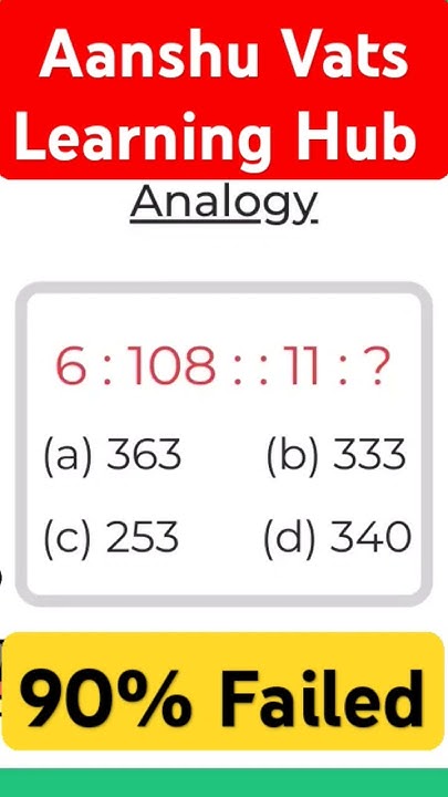 "Mind-Blowing Analogies! | Number Analogy | SSC CGL & RRB NTPC Reasoning | Missing Number Quiz ...