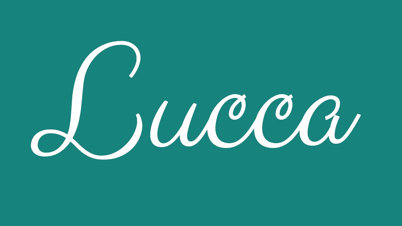 Learn how to Sign the Name Lucca Stylishly in Cursive Writing - YouTube