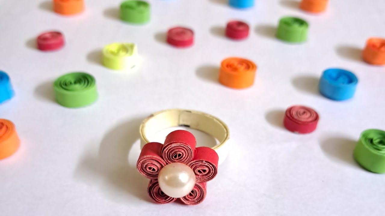 DIY ring by using quilling paper😊😍 ️💫 - YouTube