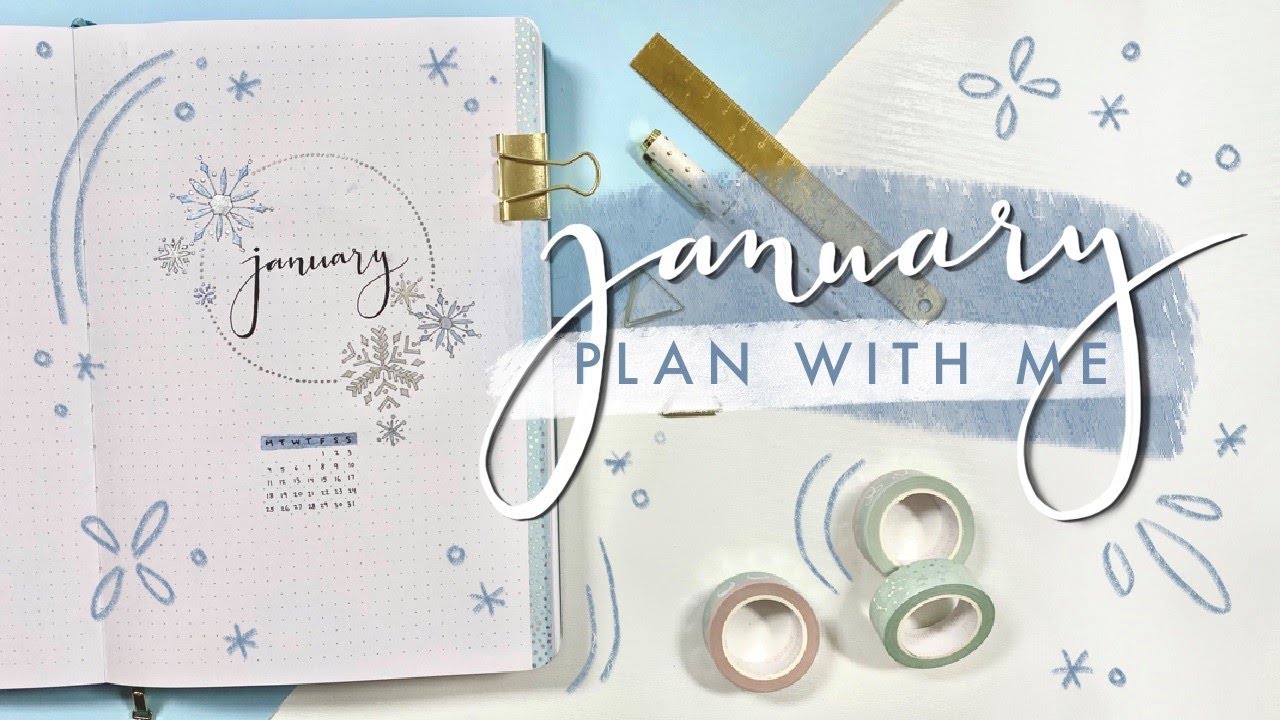 January 2021 Bullet Journal Setup | Plan With Me | BuJo Layout - YouTube