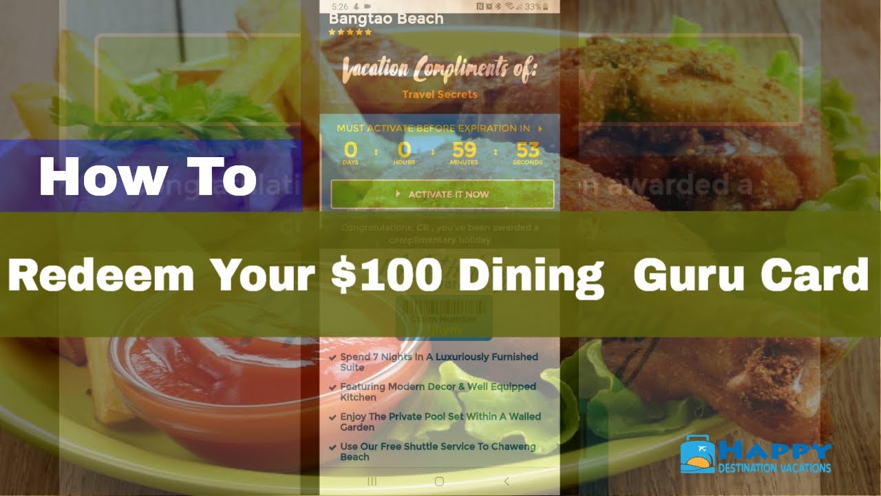 How to use Dining Guru Dining Card - YouTube