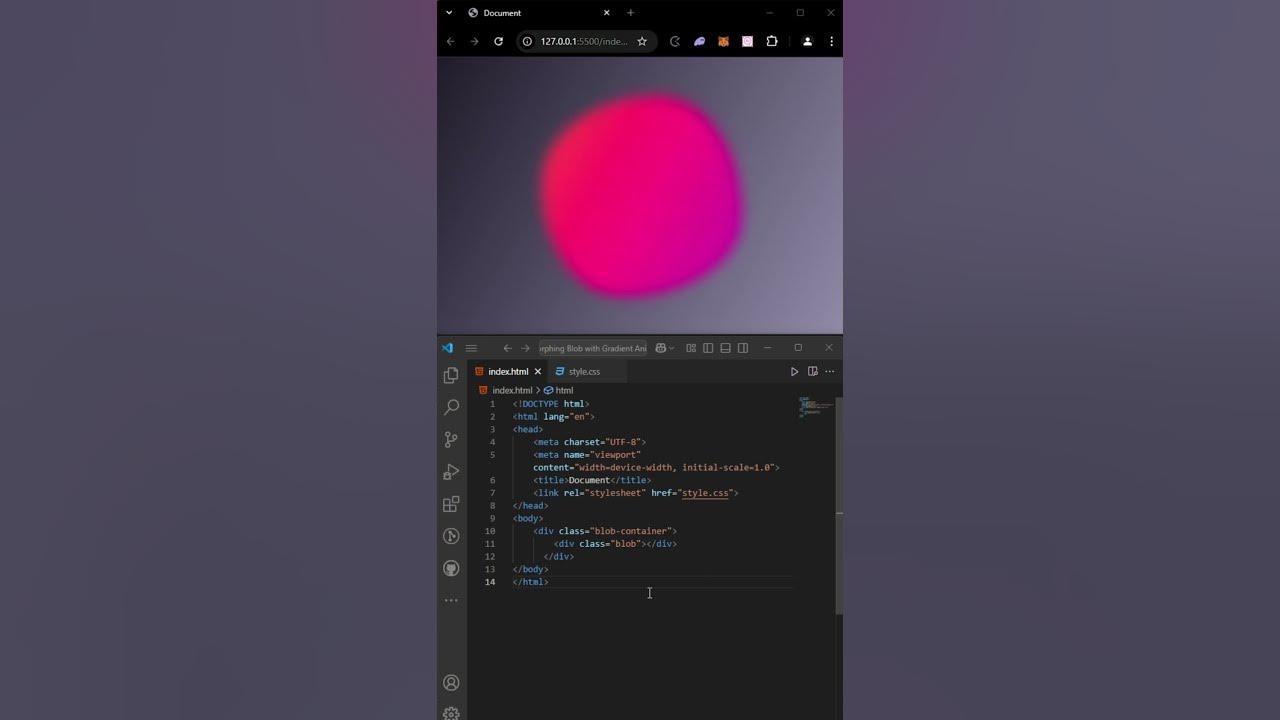 Morphing Blob with Gradient Animation | #webdesign #html #css #js #animation #frontend #tricks # ...