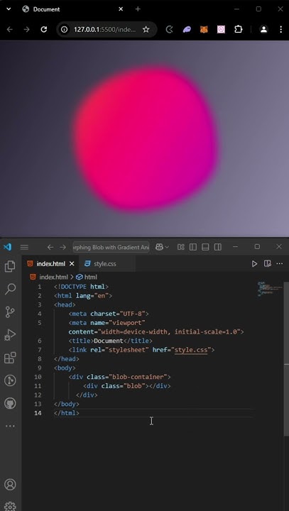 Morphing Blob with Gradient Animation | #webdesign #html #css #js #animation #frontend #tricks # ...