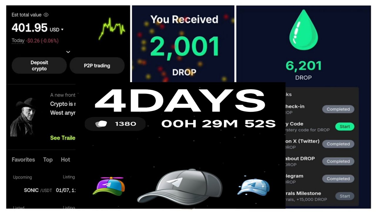 Quickly connect your $DROP wallet and also solve DurovCaps day 2 task ...