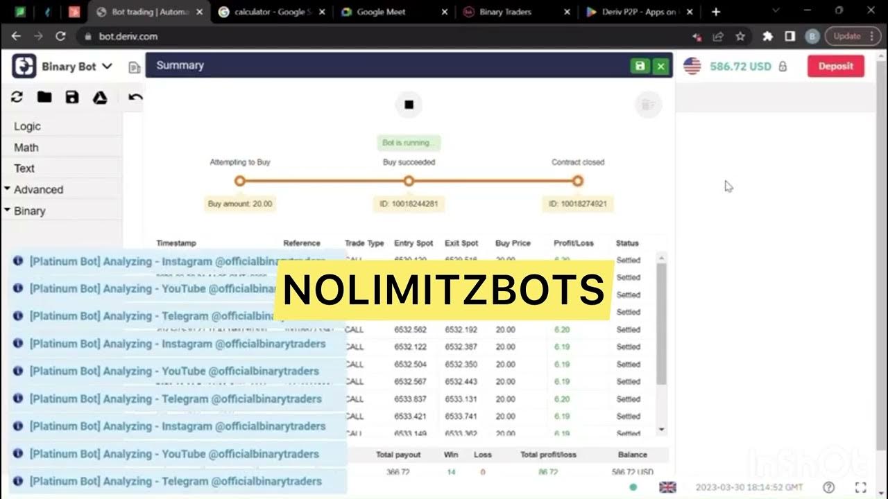 NOT More Than 1 loss In a Row Binary Bot (Free Download) - YouTube