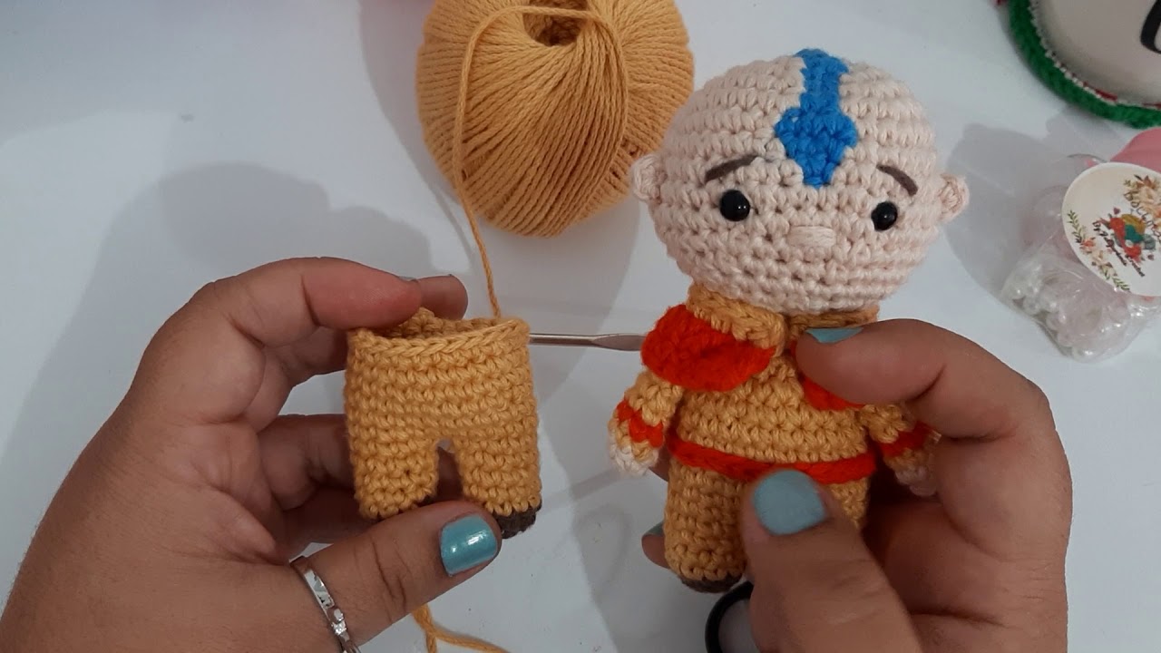 Tutorial crochet principiantes Aang Avatar 1 de 2 - YouTube