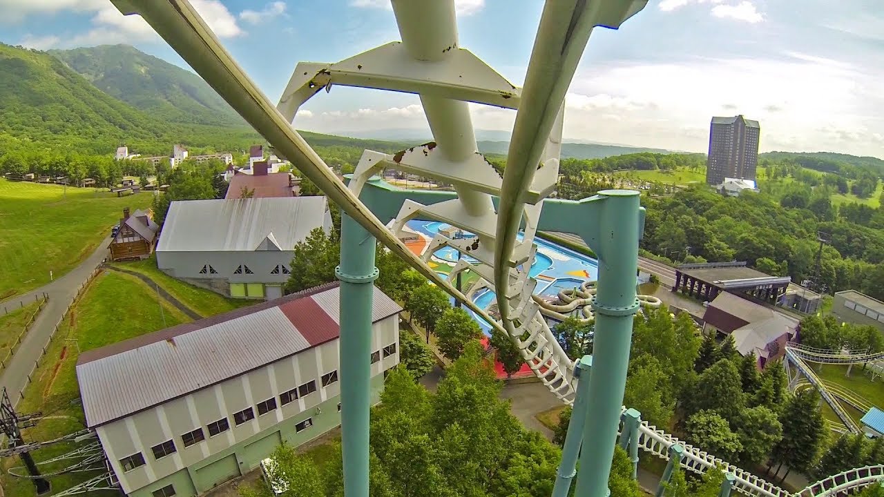 Hurricane Roller Coaster Front Seat POV! Rusutsu Resort Japan Vekoma ...