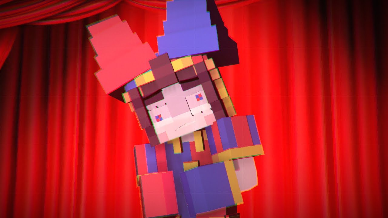 pomni on minecraft speed render art #7 [mine imator]Digital Circus ...