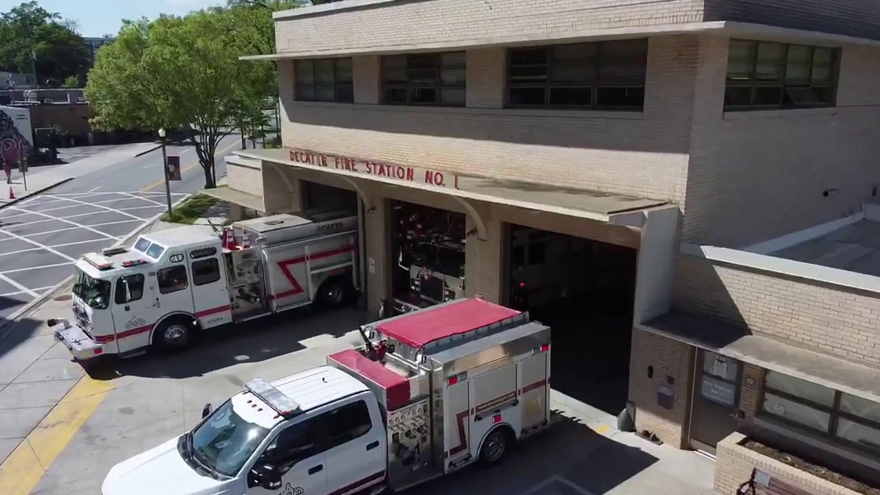 Decatur Fire Station One Aerial View - YouTube