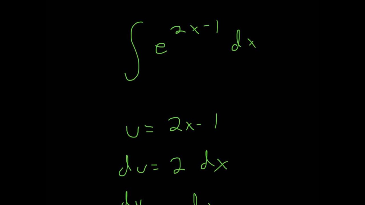 Integral E 2x 1 YouTube