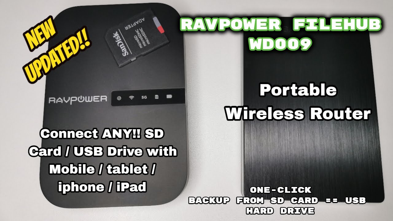 RAVPower FileHub setup and review (2019 model). Wireless ANY! storage ...