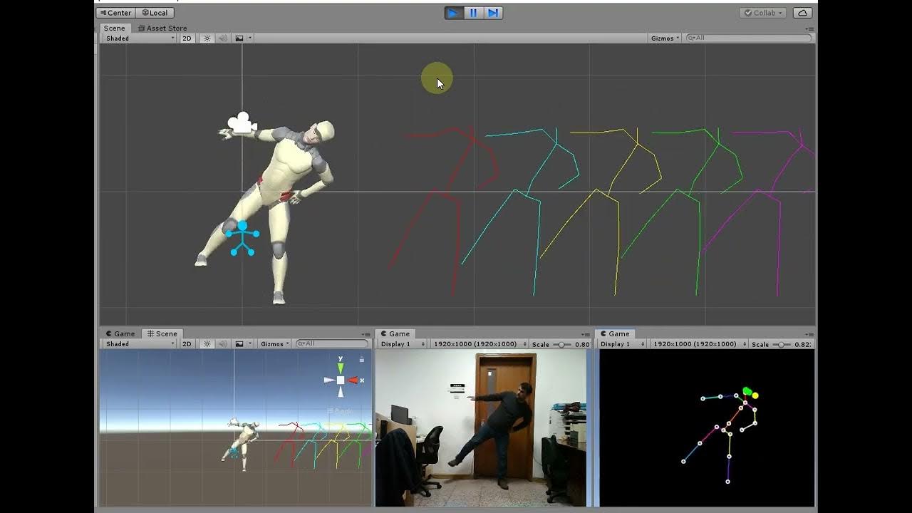 Controlling digital avatar in Unity3D using our 3D pose estimation method: Clip 01 - YouTube