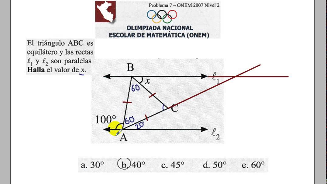 ANGULOS EN PARALELAS Y TRIANGULOS - YouTube