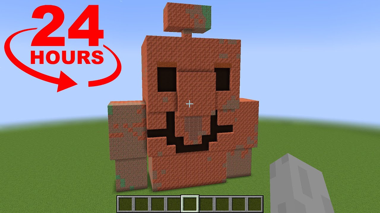 copper golem statue oxidizing time lapse in minecraft - YouTube