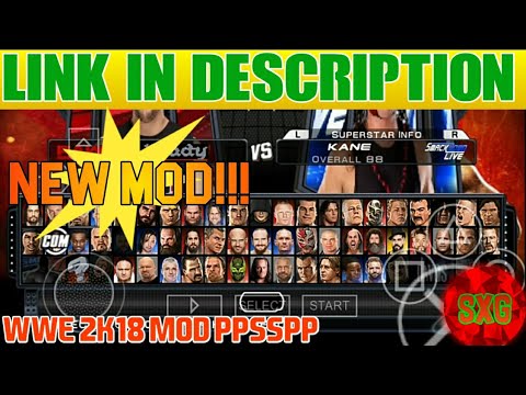 WWE 2K18 MOD PPSSPP GAMEPLAY - YouTube