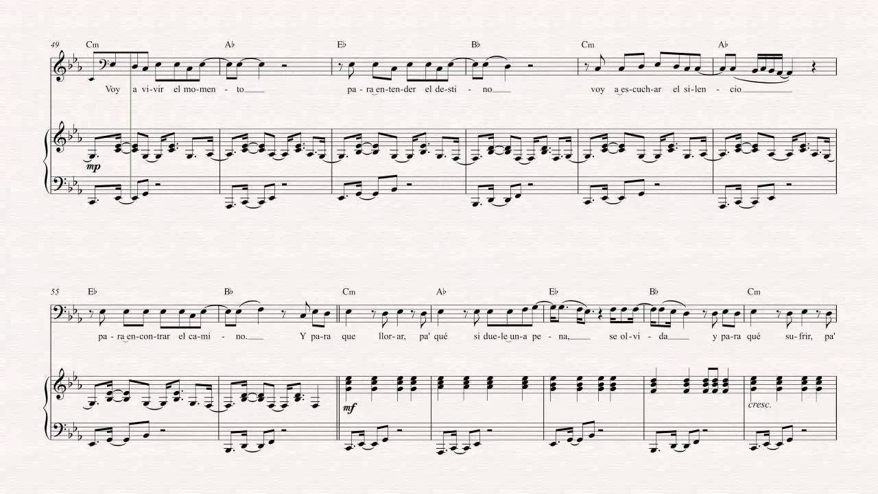 Bass - Vivir Mi Vida - Marc Anthony - Sheet Music, Chords, & Vocals ...