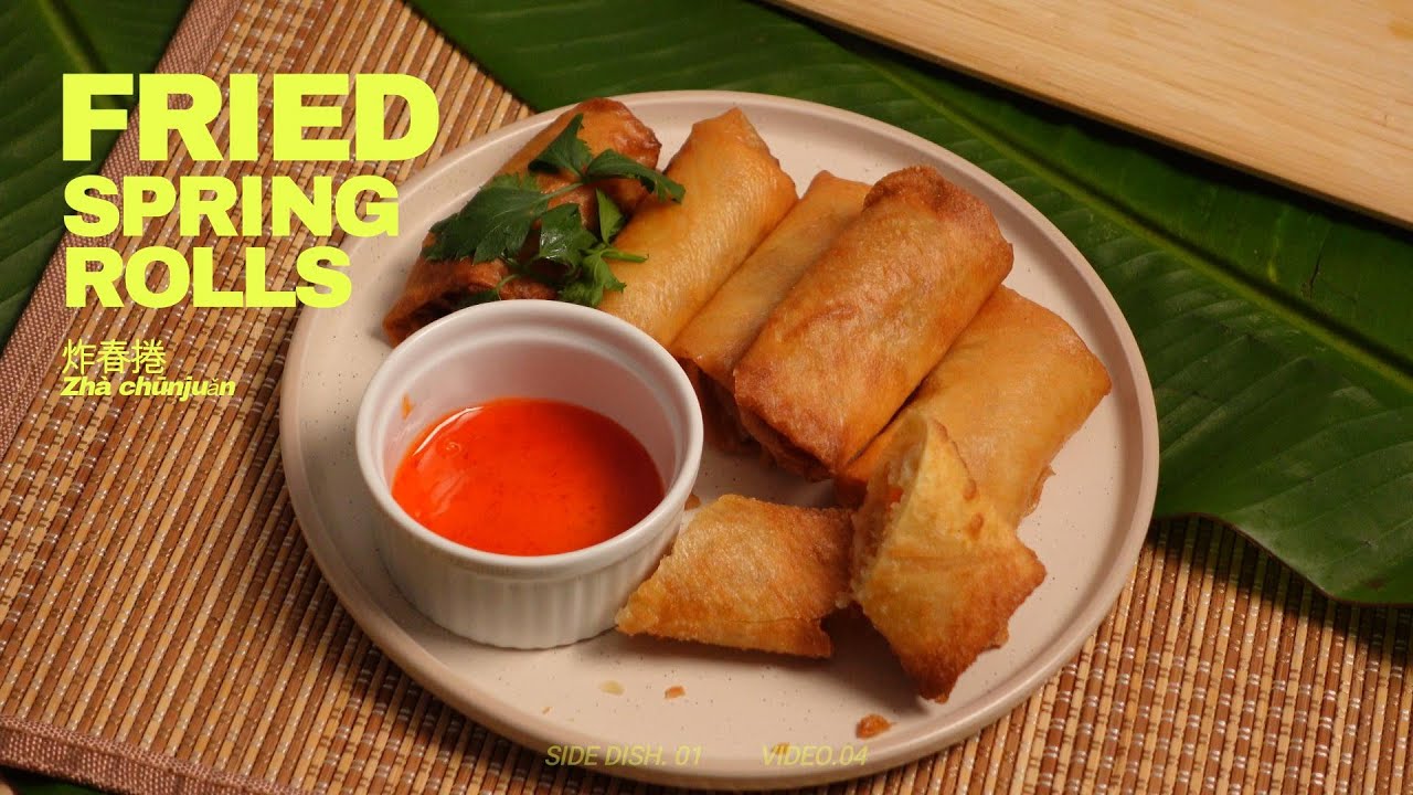 Crispy Fried Spring Rolls Recipe with Delicious Filling [ CC Available ...