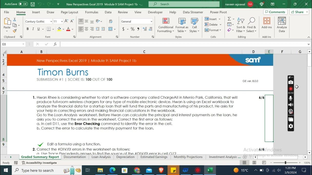New Perspectives Excel 2019 | Module 9: SAM Project 1b #newperspectives ...