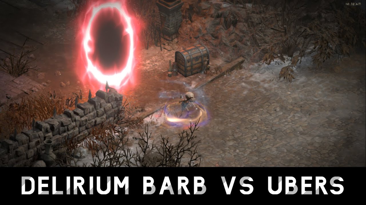 [D2R] Delirium Barb vs Ubers - YouTube