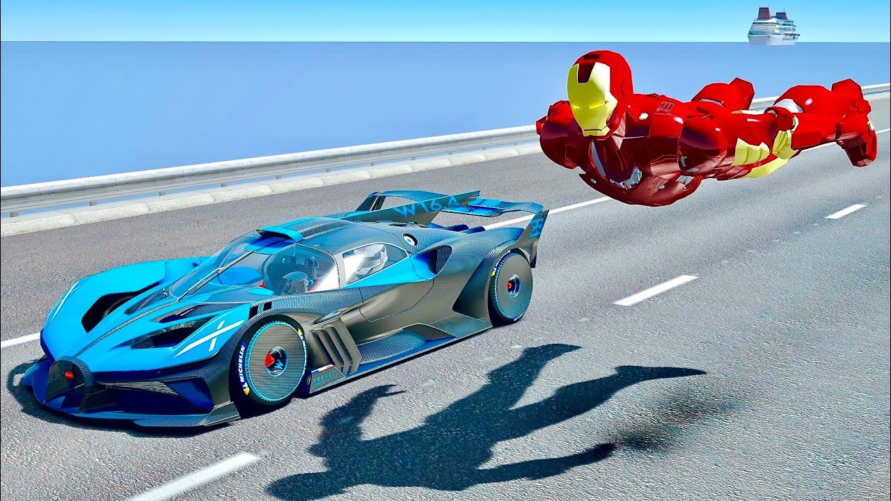 Bugatti Bolide vs Iron Man - Drag Race 20 KM EPIC RACE - YouTube