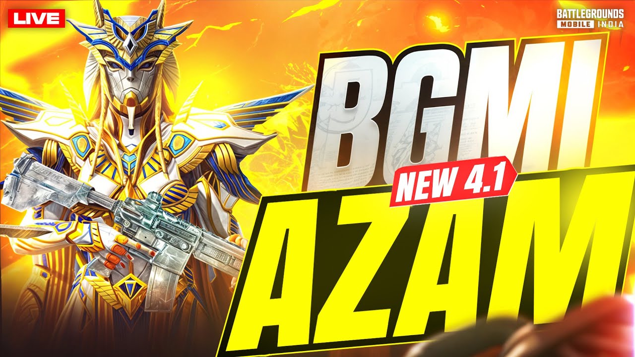 BGMI Rush Gameplay ONLY | AZAM PLAYS LIVE | BGMI 4.1 UDATE LIVE | BGMI ...