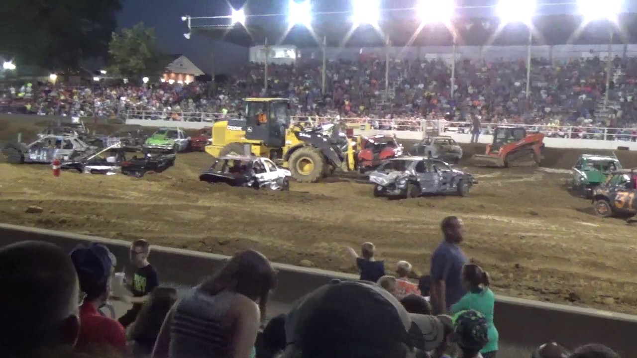 Vanderburgh County Mini Car Demo Derby 2017 - YouTube