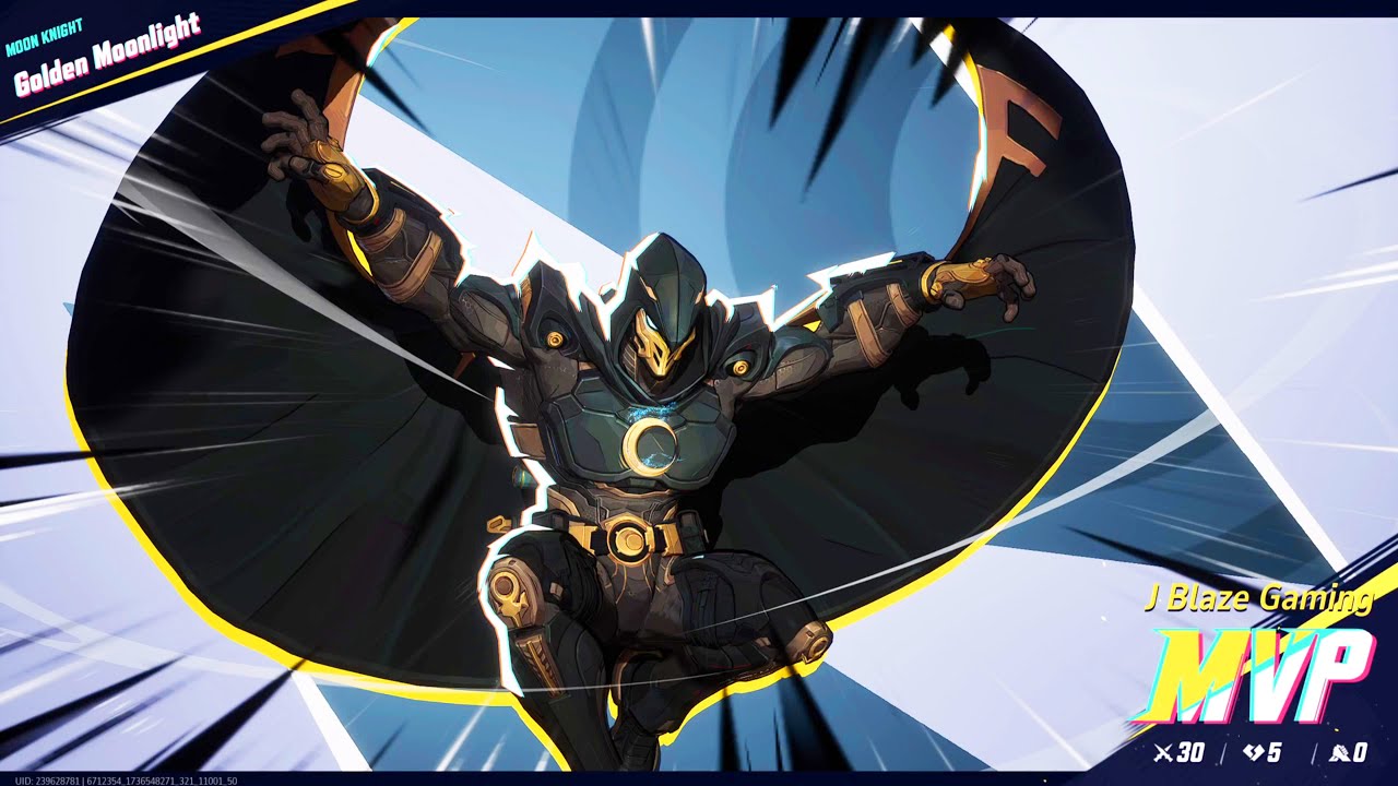 Marvel Rivals - Moon Knight Golden Moonlight Skin Gameplay - YouTube