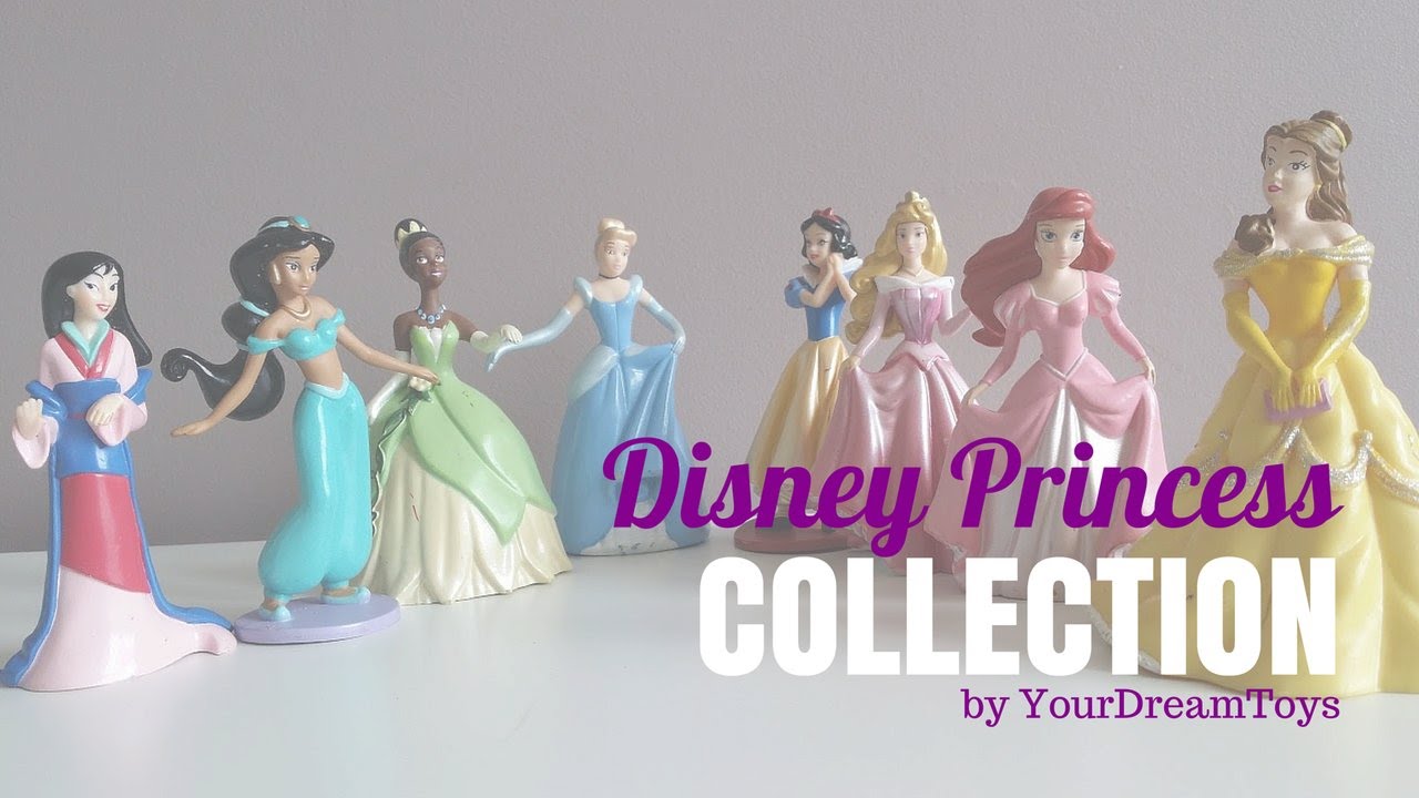 Disney Princess Toy Collection with Cinderella Belle Aurora Jasmine ...